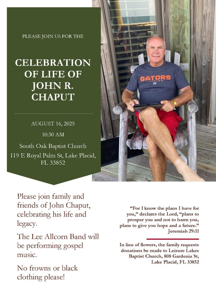 John Chaput – Celebration of Life – Highlands County GMRS